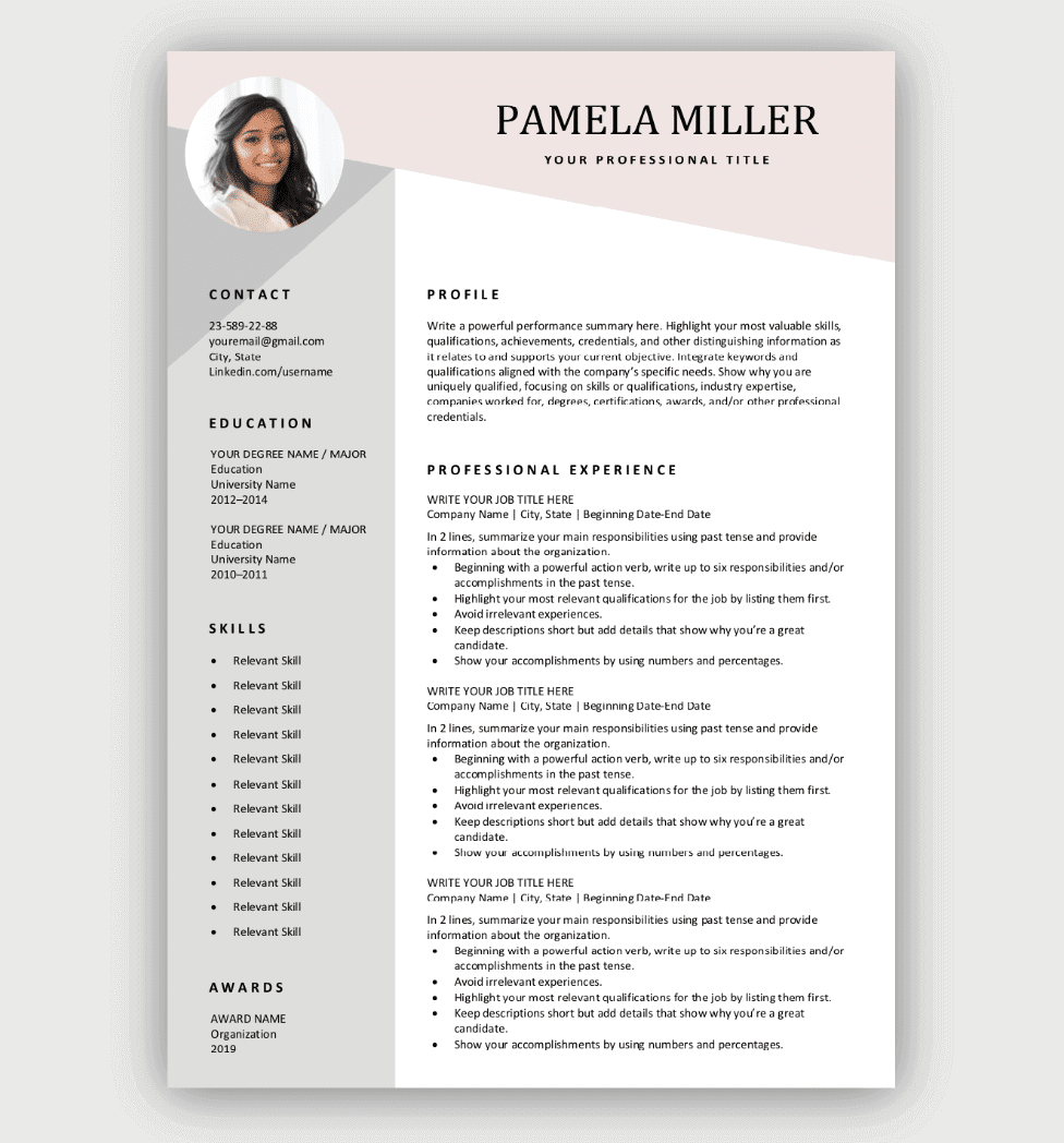 Free Downloadable Templates For Resumes Bponorthwest